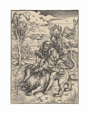Samson rending the Lion by Albrecht Dürer on artnet