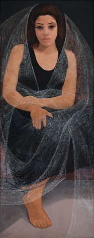 Portrait of Heba by Hend Adnan on artnet