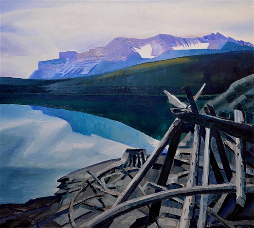 REFLECTIONS, LAKE MINNEWANKA by David Pugh on artnet