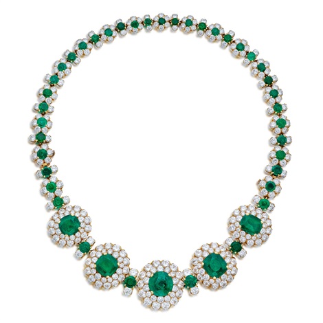 An Important Emerald and Diamond Necklace-Bracelet Combination by Van Cleef & Arpels (Co.) on artnet