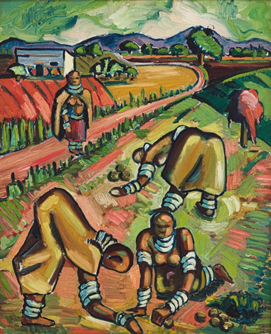 Mapogga Women in a Field by Alexis Preller on artnet