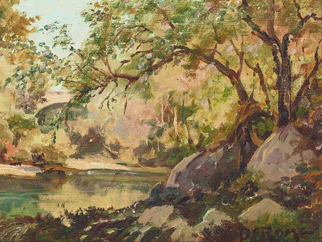 Los Gatos Landscapes a group of four by Albert Thomas DeRome on artnet
