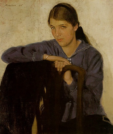 Portrait of Nancye Nicholson by William Nicholson on artnet