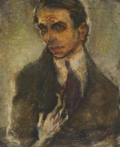 Selbstbildnis Self-Portrait by Max (Mopp) Oppenheimer on artnet