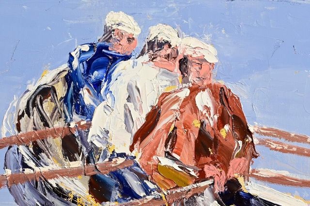 Launching Currach, Inisheer, Aran Island by Ivan Sutton on artnet