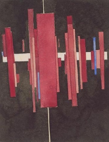 Suprematist arkhitekton in red, Vitebsk by Ilya Chashnik on artnet