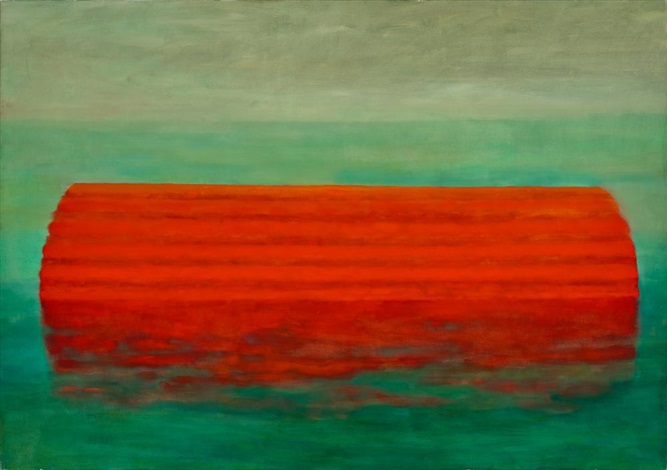 ORANGE COLUMN, 1987 also known as CORINTH by Tim Maguire on artnet