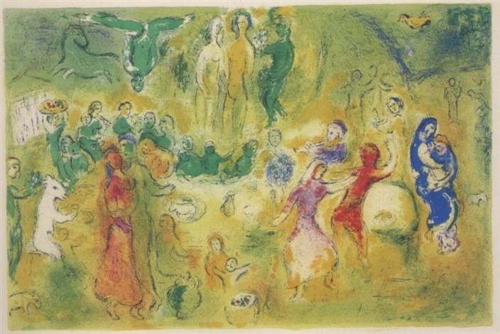FESTIN NUPTIAL DANS LA GROTTE DES NUMPHES by Marc Chagall on artnet