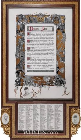 ILLUMINATED ADDRESS TO JIM BRINDLEY FOR HIS 50 YEARS SERVICE TO THE ...