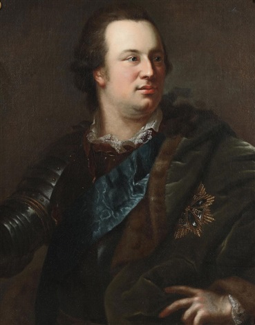 Portrait of a Polish prince wearing armour and a green jacket and the ...