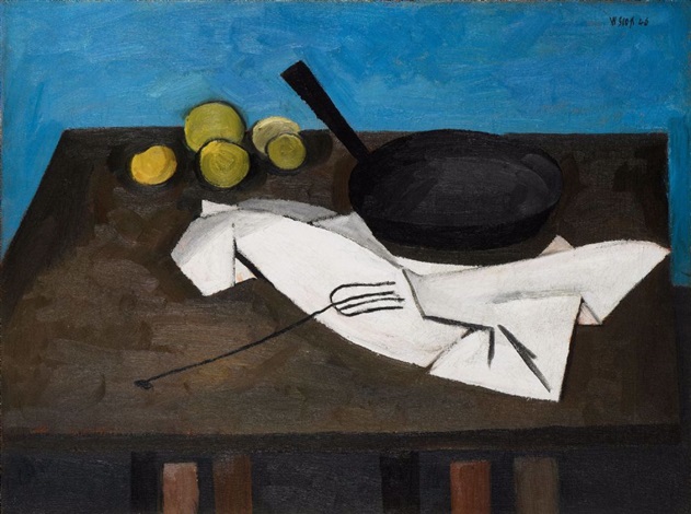 STILL LIFE WITH FRYING PAN 1946 by William Scott on artnet