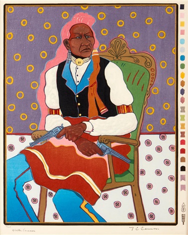 A T.C. Cannon Memorial Woodblock Suite five works, 1977 by T.C. Cannon ...