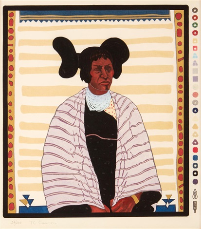 A T.C. Cannon Memorial Woodblock Suite five works, 1977 by T.C. Cannon ...