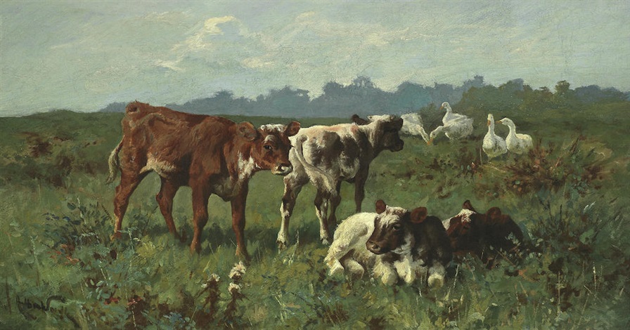 Cattle grazing by Arthur Wardle on artnet