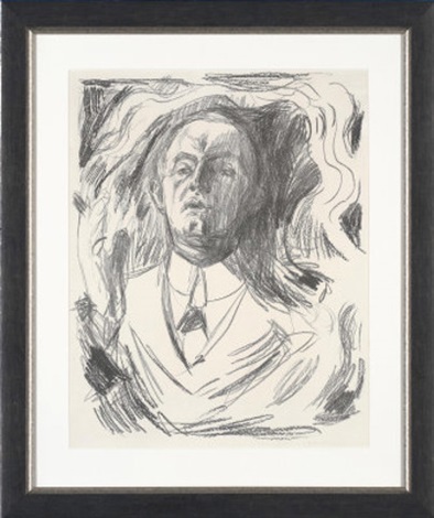 Selvportrett med sigar Self-portrait with a Cigar by Edvard Munch on artnet
