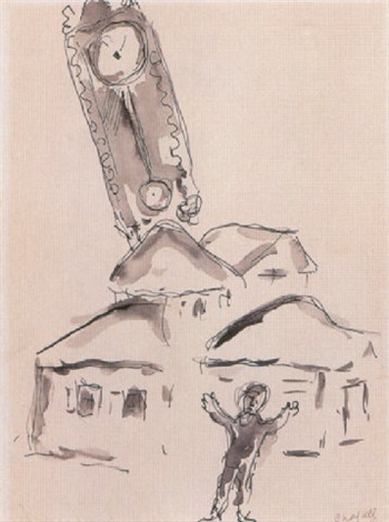The village clock by Marc Chagall on artnet