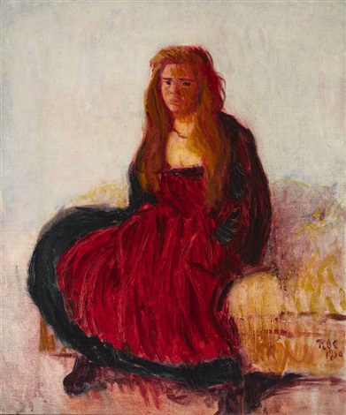 SEATED BRETON GIRL WITH LONG HAIR by Roderic O'Conor on artnet
