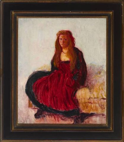 SEATED BRETON GIRL WITH LONG HAIR by Roderic O'Conor on artnet