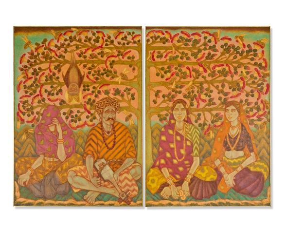 Visions of Ramdev, Song of the Shimbul Tree Diptych by Achutan ...