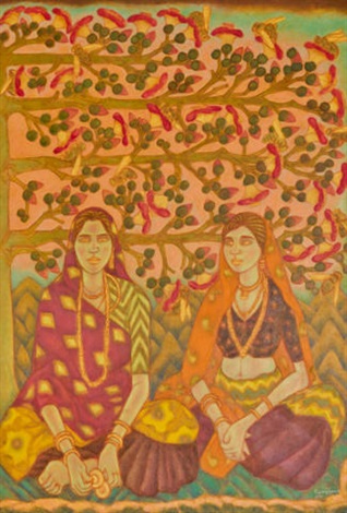 Visions of Ramdev, Song of the Shimbul Tree Diptych by Achutan ...