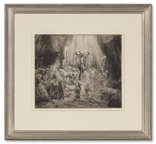 Christ crucified between the two Thieves The Three Crosses by Rembrandt ...