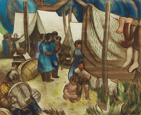 Montagnais Encampment by André Charles Biéler on artnet