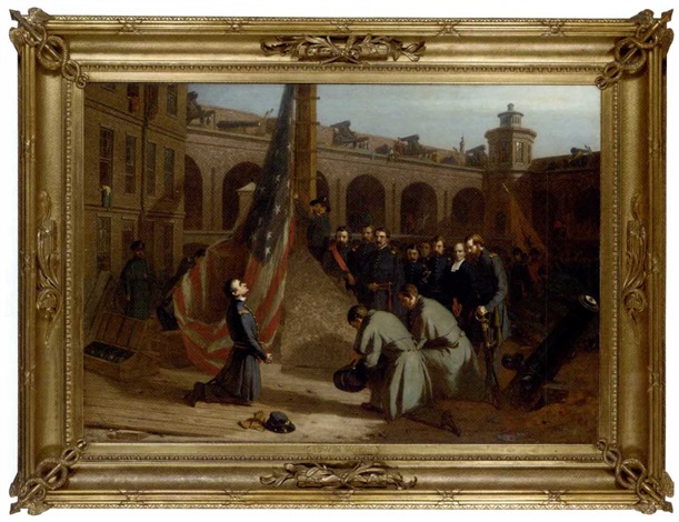 Major Anderson raising the flag at Fort Sumter by Edwin White on artnet