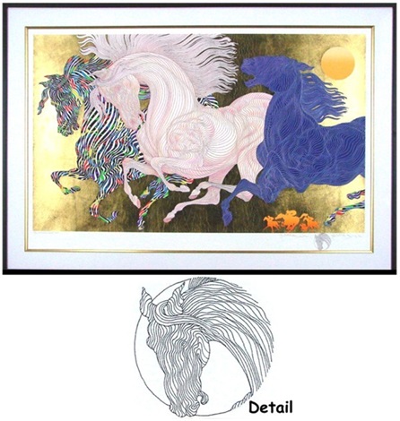 Harlequin horses by Guillaume A. Azoulay on artnet