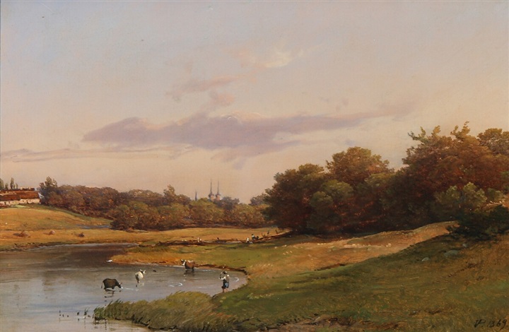 A view of Roskilde Cathedral by Vilhelm Peter Carl Petersen on artnet