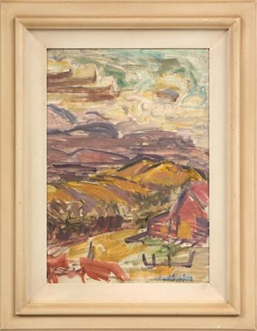 GREYMOUTH LOOKING BACK TO HILLS by Mountford Tosswill (Sir) Woollaston ...