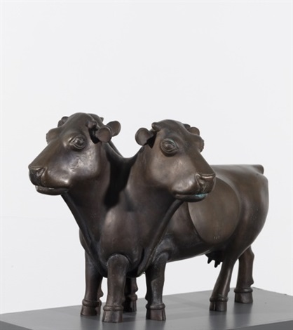 Three headed cow by Joachim Schonfeldt on artnet