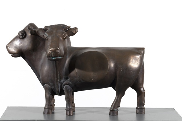 Three headed cow by Joachim Schonfeldt on artnet