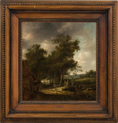 Landscape with dog and bridge by Jacob van Ruysdael on artnet