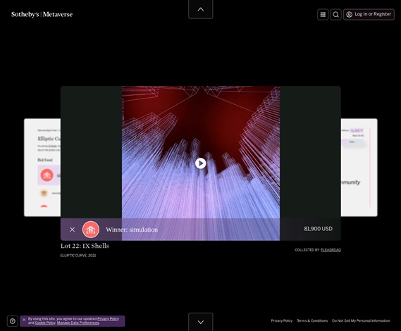 Elliptic Curve, 2021 by IX Shells on artnet