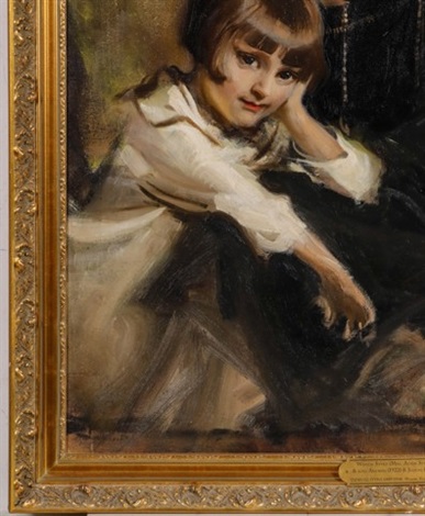 Portrait of Wanda Styka with Sons Andrzej and Juliusz by Tadeusz Styka ...