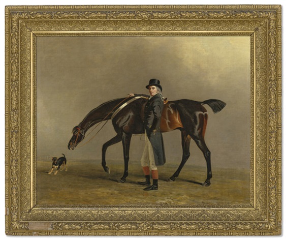 The Hon. Peniston Lamb 1770-1805, with his horse Assassin and his dog ...