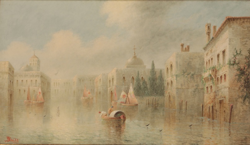 A pair of Venetian canal scenes by James Salt on artnet