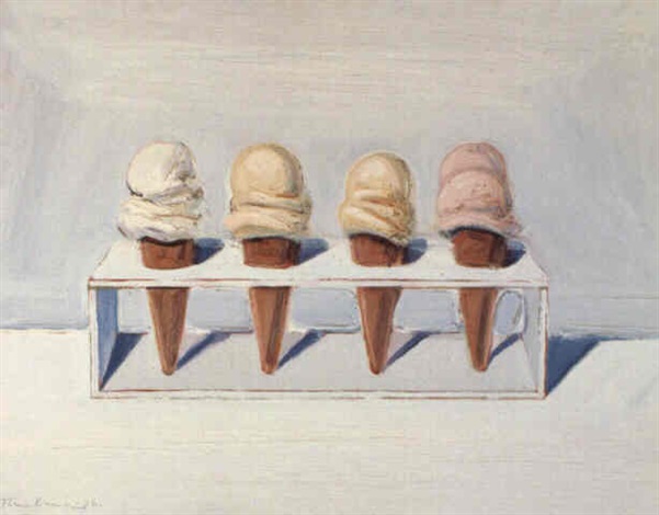 Ice cream cones by Wayne Thiebaud on artnet