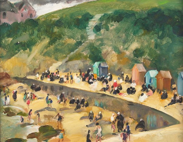 Bathers at a Tidal Pool by Martha Walter on artnet