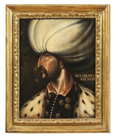 Portrait of Suleiman the Magnificent 14941566, bust-length by ...