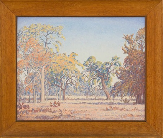 Bushveld Landscape with Trees by Jacob Hendrik Pierneef on artnet