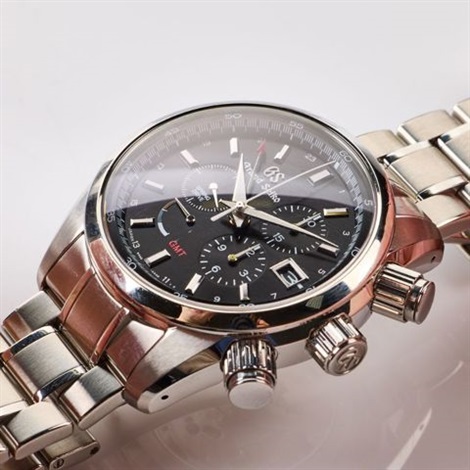 Stainless Steel, 43.5mm Grand Seiko Spring Drive Chronograph Wristwatch ...