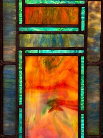 Pair of Tiffany Studios Leaded Glass Windows, St. Pauls Presbyterian ...