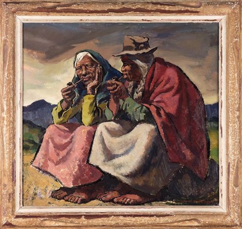 Old Keta and Friend by Russell Clark on artnet