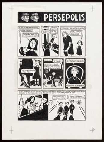 Persepolis Original Book Art, page 24 by Marjane Satrapi on artnet