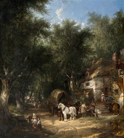 The Road Wagon by William Shayer the Elder on artnet
