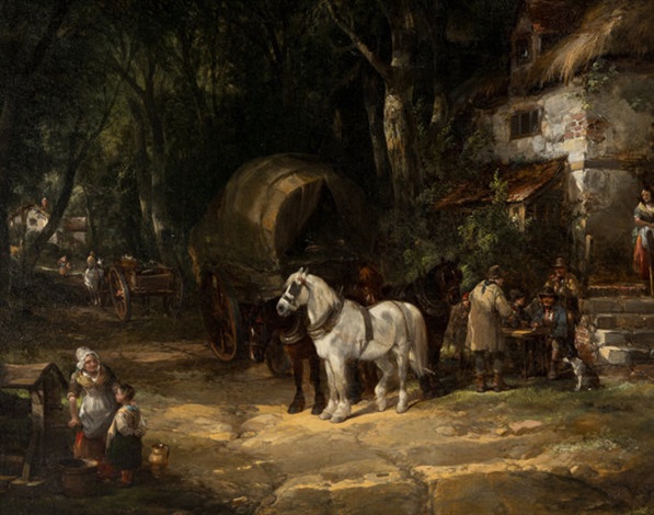 The Road Wagon by William Shayer the Elder on artnet