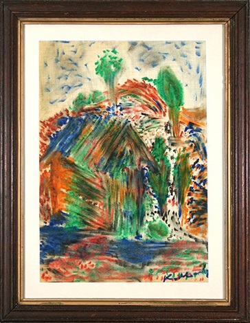 House in a landscape by Kazimir Malevich on artnet