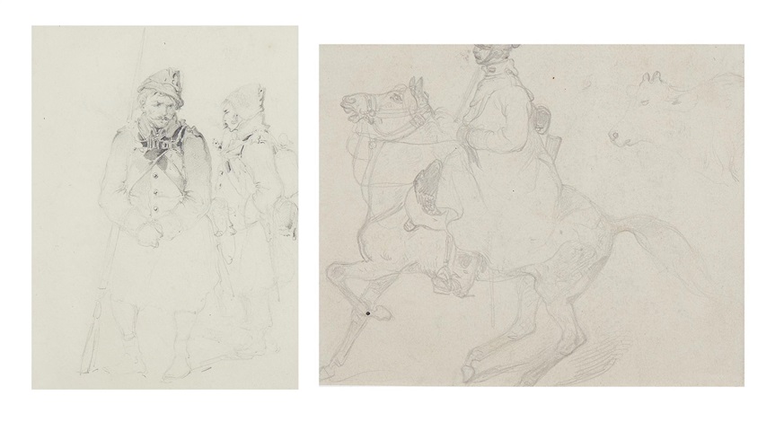 Zwei Zeichnungen Skizze zweier Soldaten by Johann Friedrich Treml on artnet Zwei Zeichnungen Skizze zweier Soldaten by Johann Friedrich Treml on artnet