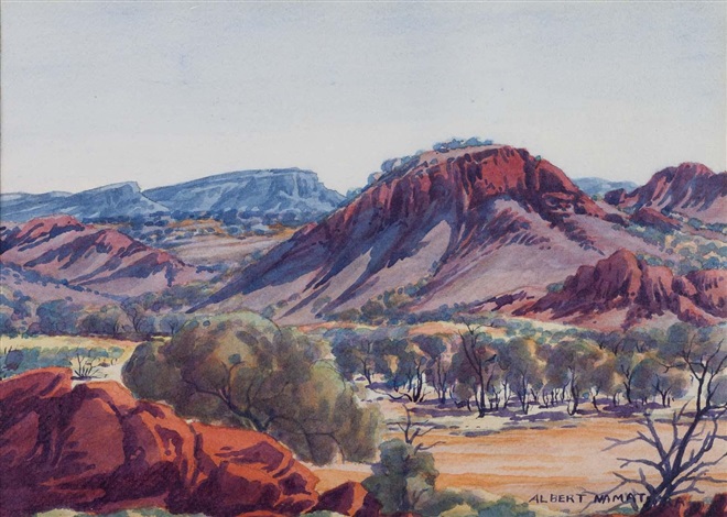 Central Australian Landscape by Albert Namatjira on artnet